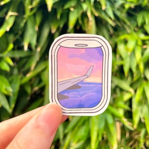 Airplane Window View Sticker Post Journal Vacation - Etsy