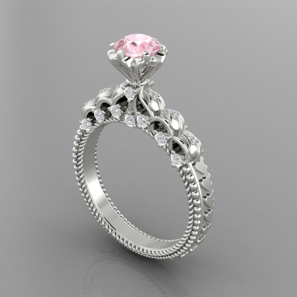 White Gold Morganite - Etsy