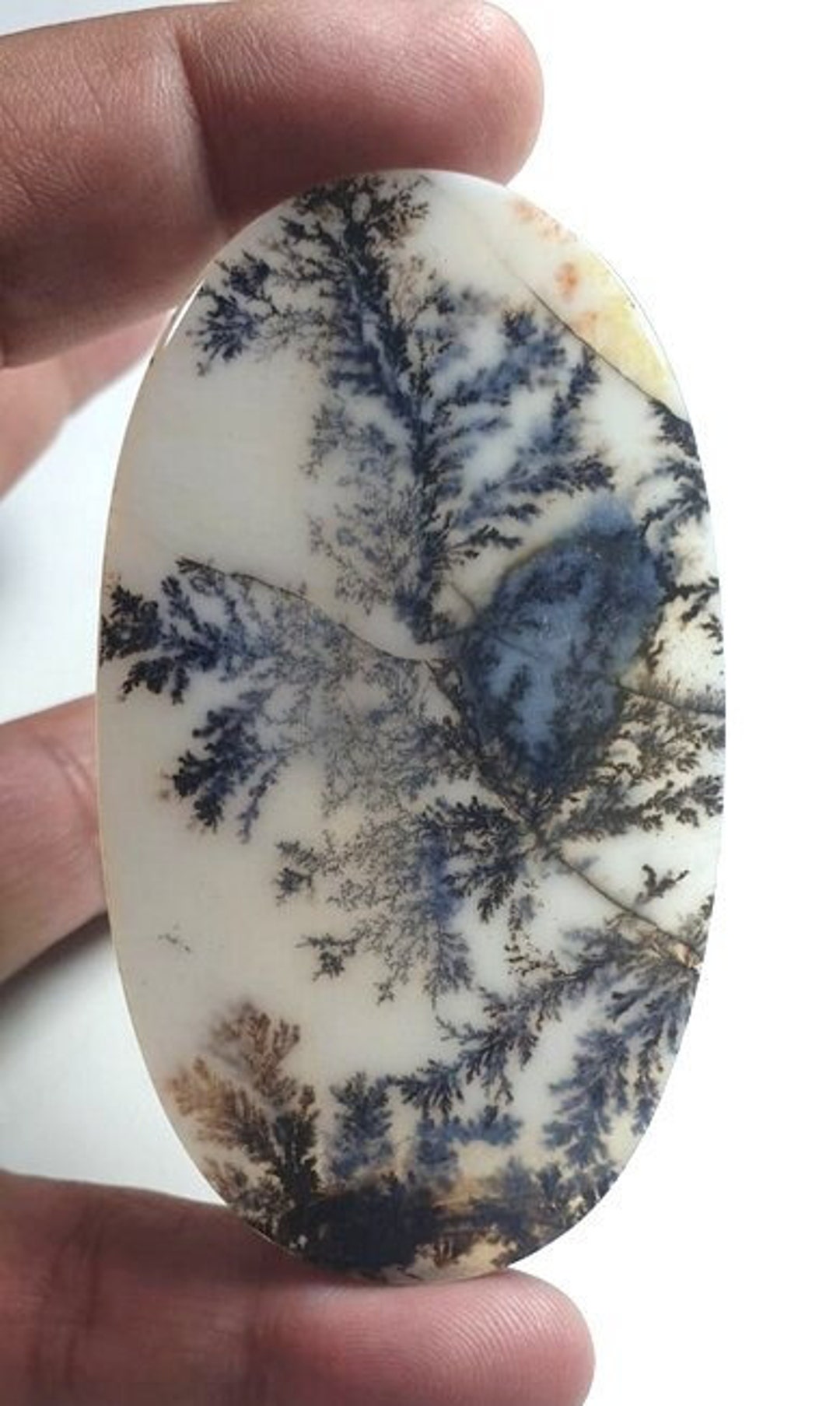 Amazing Designer Dendritic Agate NATURAL Dendritic Agate Cabochon, Loose Gemstone, 16x11 Mm ...