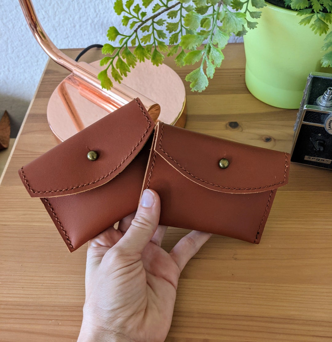 Button Wallet - Card Wallet/pouch - Cinnamon - Etsy