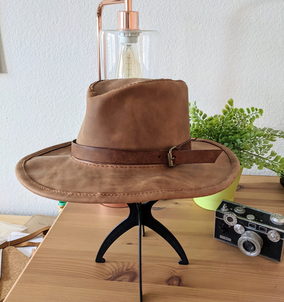 The Explorer's Hat - Full Grain All Leather Hat With Pueblo Leather ...