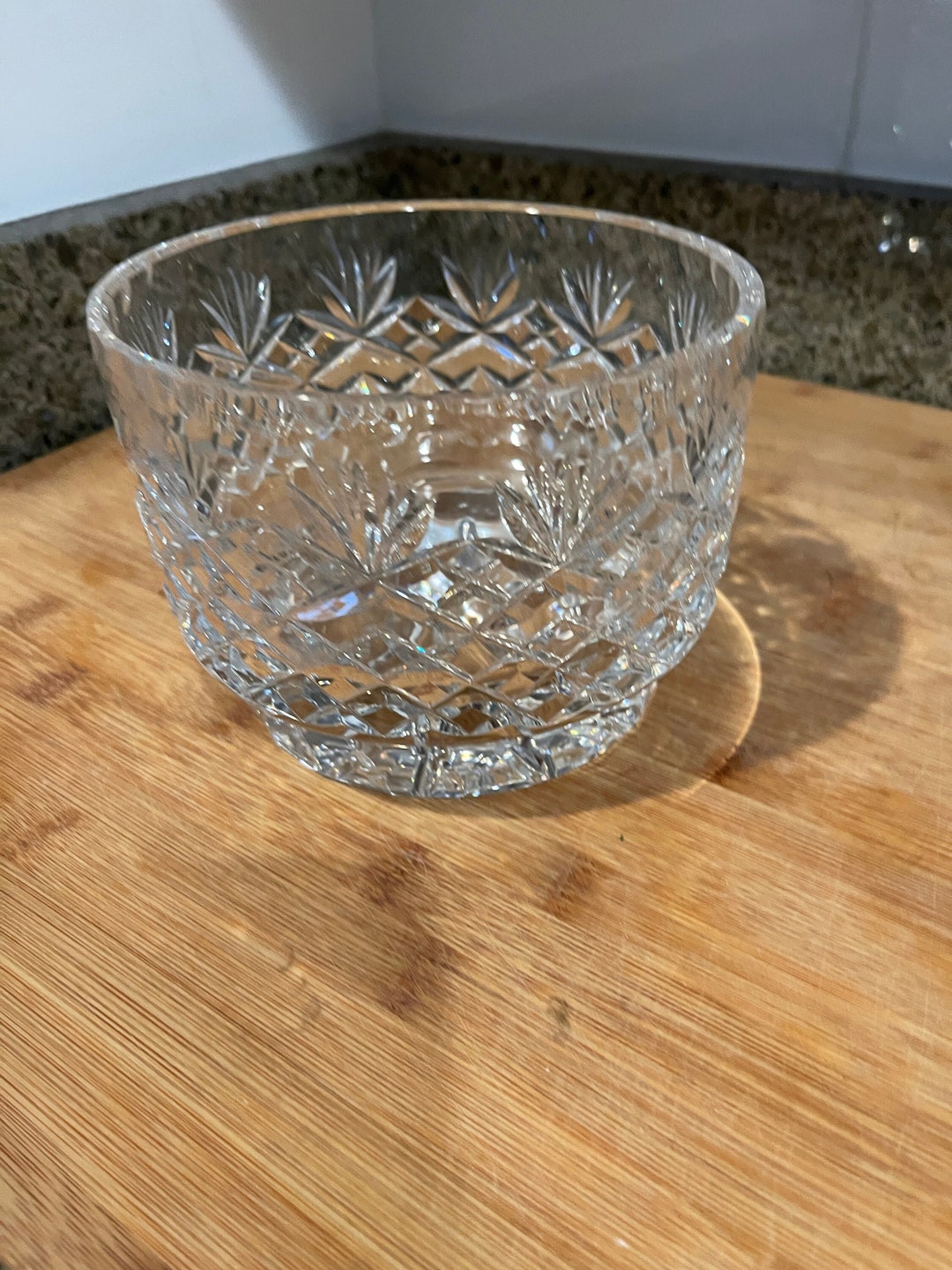 Vintage Lead Cut Crystal Bowl, Centerpiece Crystal Fruit Bowl, Crystal ...