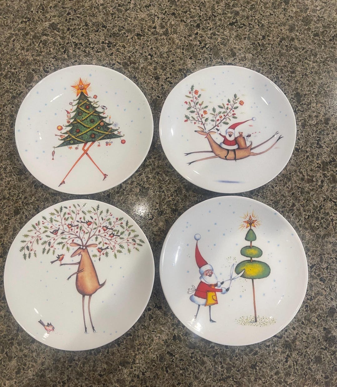 Claire Mackie Royal Worcester Set of 4 Festive Collection Bread and ...