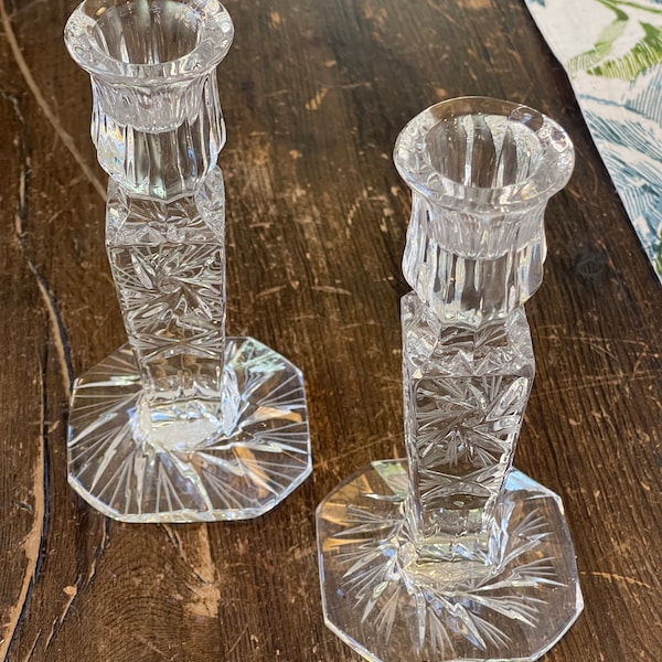 Pinwheel Crystal Candle Holder - Etsy