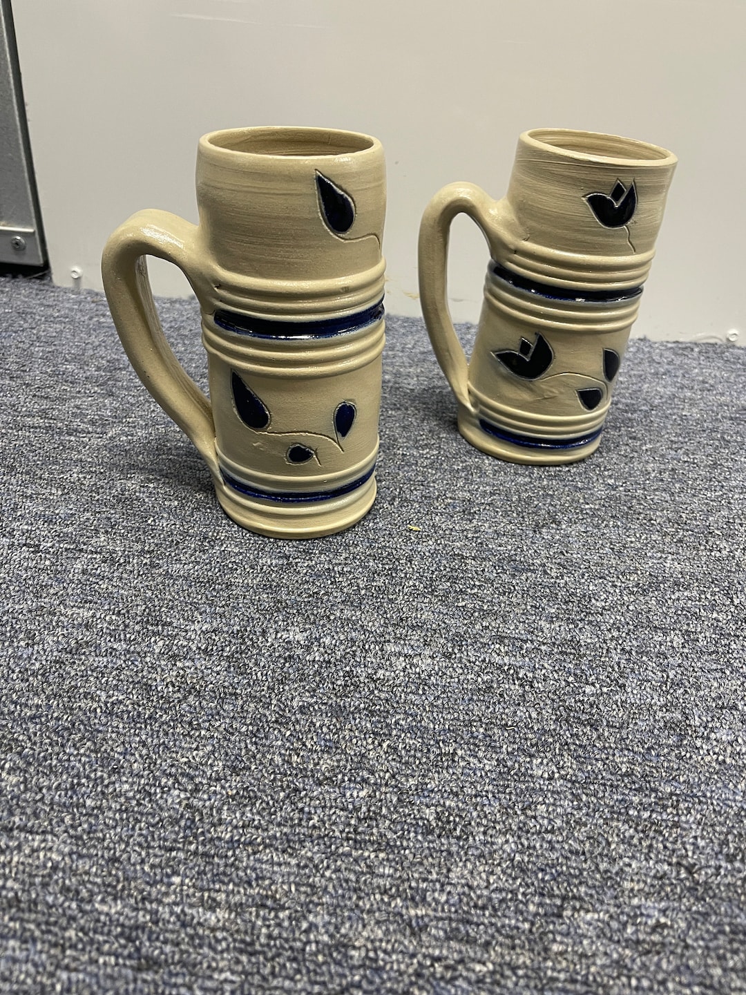 Pair of Williamsburg Mugs, Vintage Salt Glaze Williamsburg Steins, Tall ...