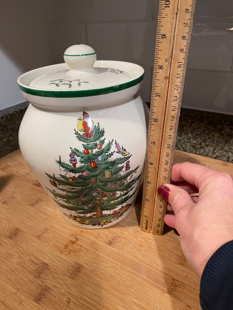 Spode Christmas Tree Canister Large, Collectible Spode Christmas Tree ...
