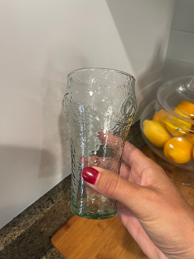 Classic Coca-cola Pebbled Green Glass, Collectible Vintage Coke Glass ...