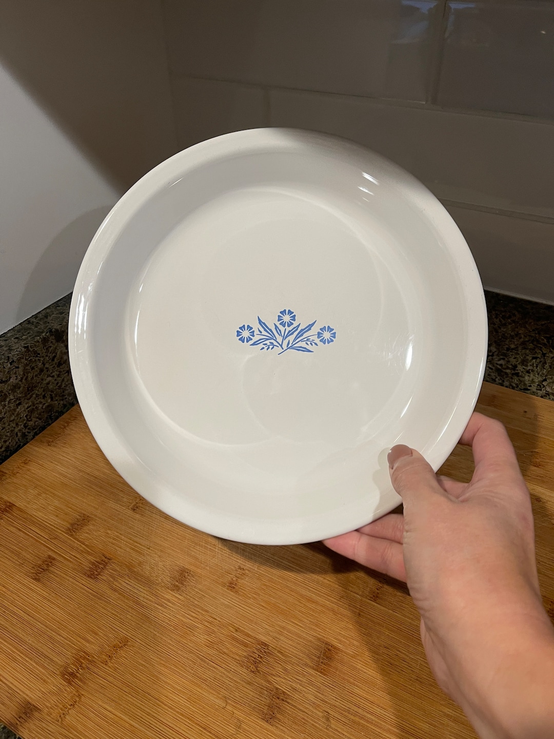 Corning Ware Cornflower Blue Pie Serving Plate, Pie Plate With Blue ...