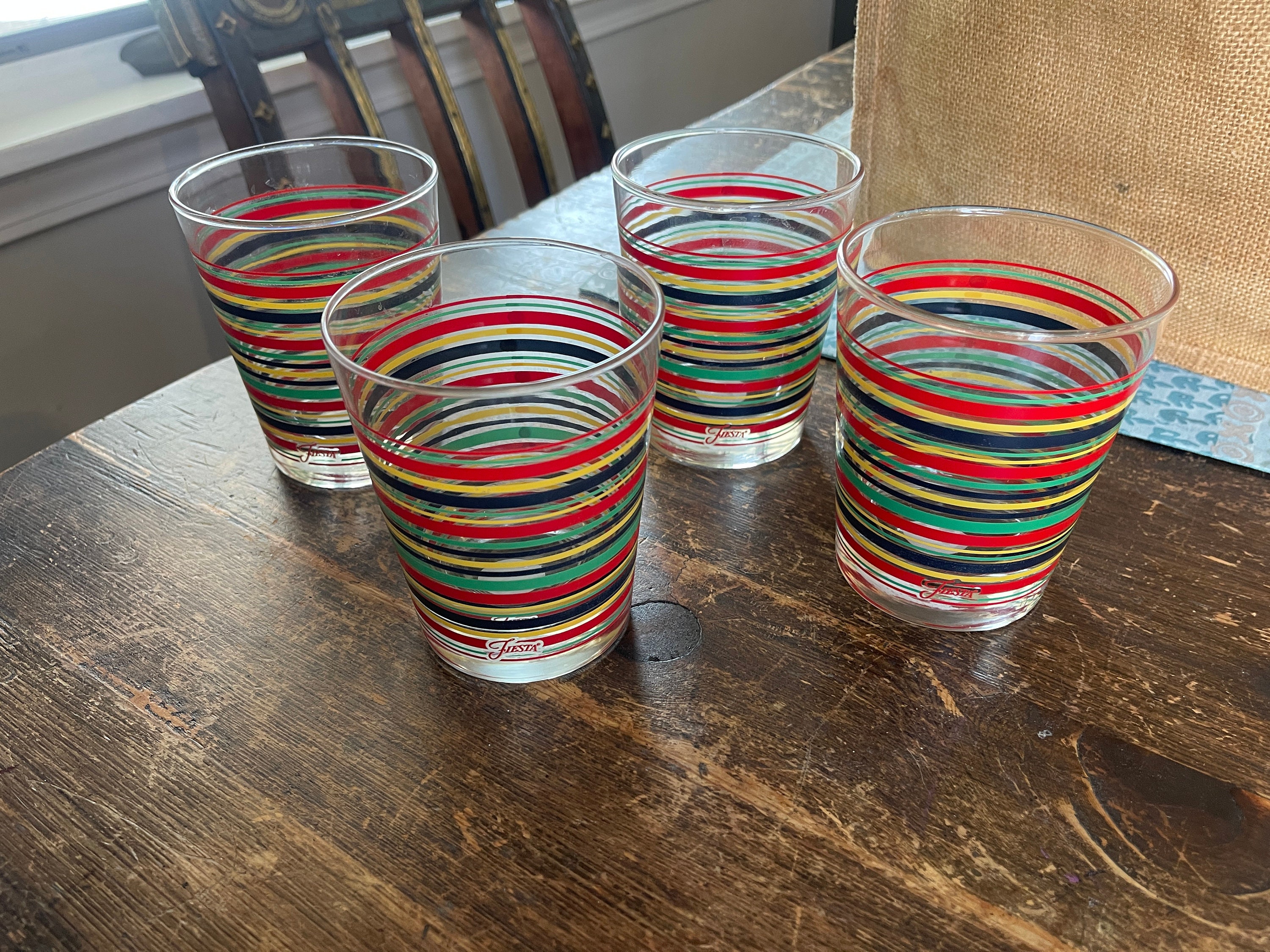 Fiestaware FIESTA Libbey Glasses-rare, Fiestaware Old Fashioned 12 Oz ...