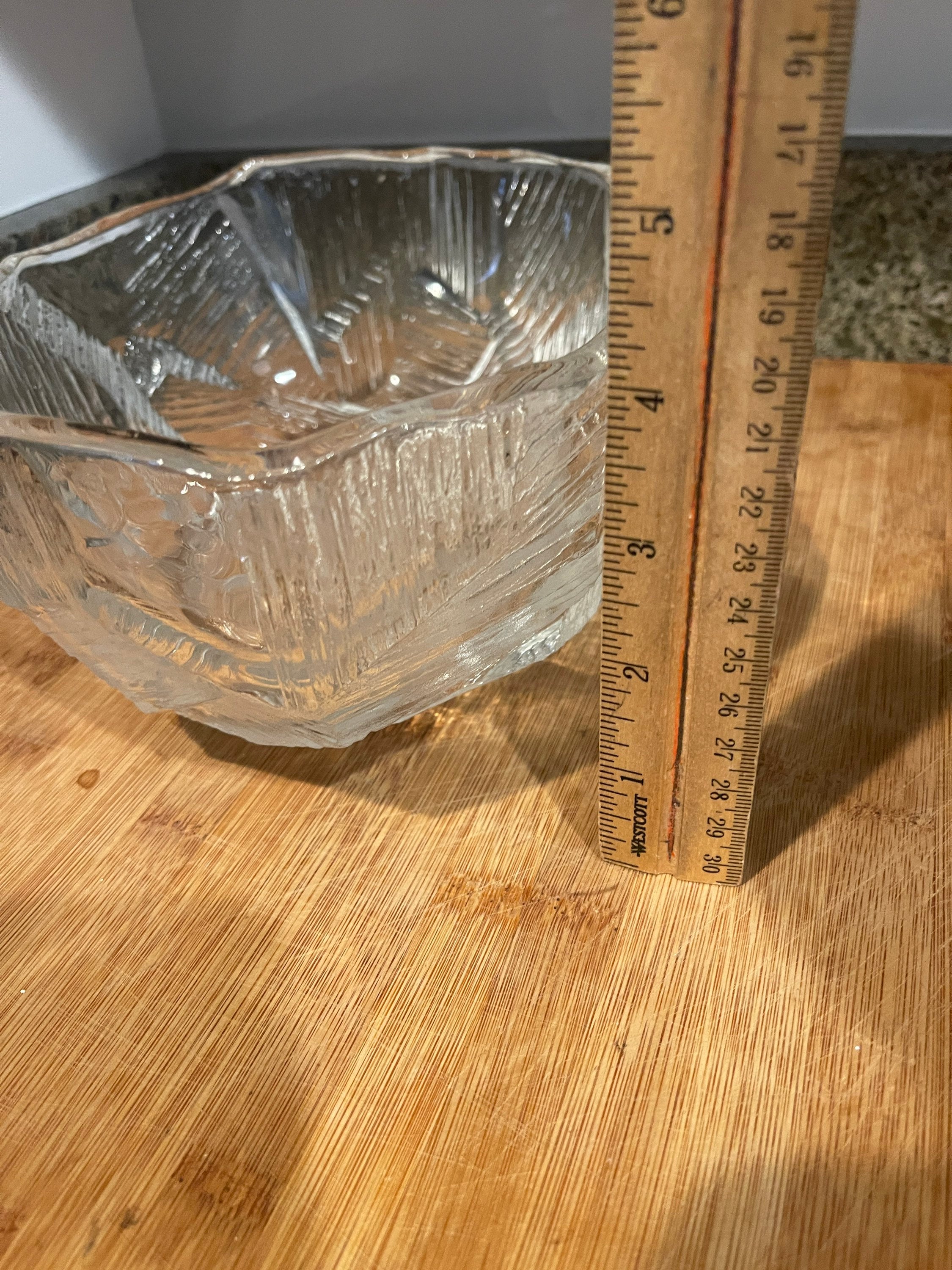 Vintage Hoya Japan Textured Crystal Cut Glass ice Bowl, 9 Inches, MCM ...