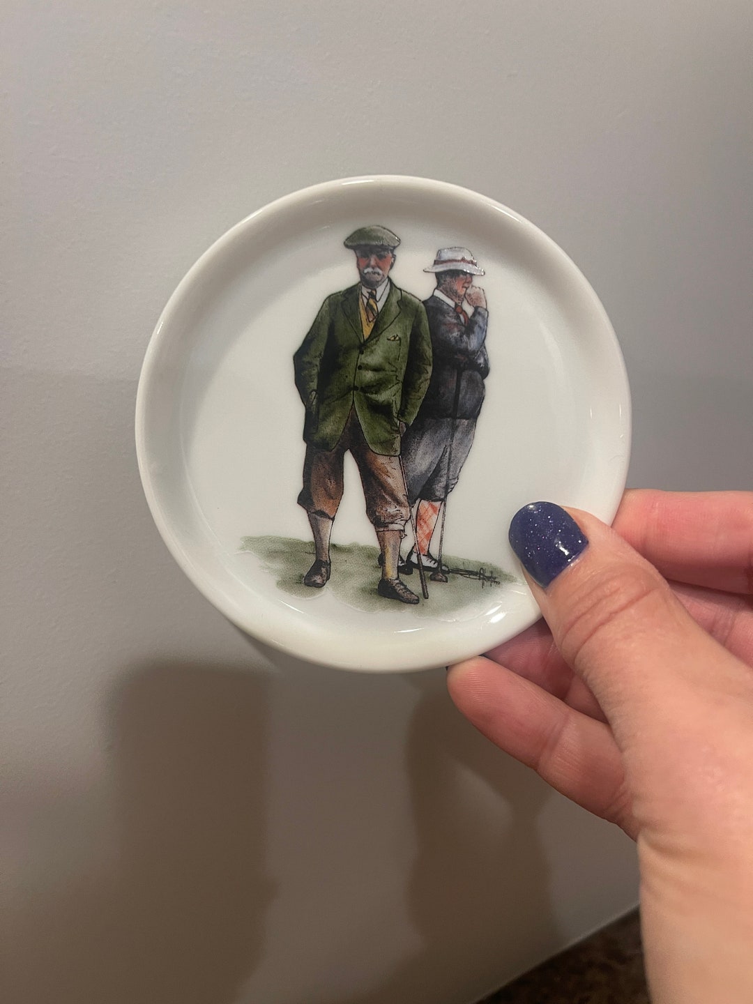 Ceramic Golf Theme Coasters, Brent Atwater Artist, Golf Trinket Trays ...