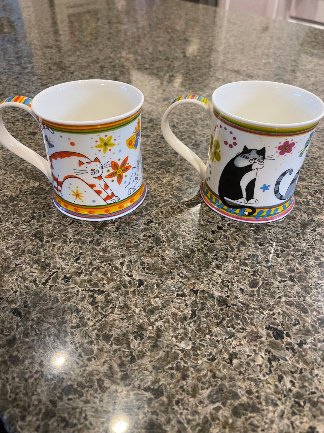 Dunoon Jane Heyes Cat Coffee Cup Mug Kitch, Colorful Cat Lover Coffee ...