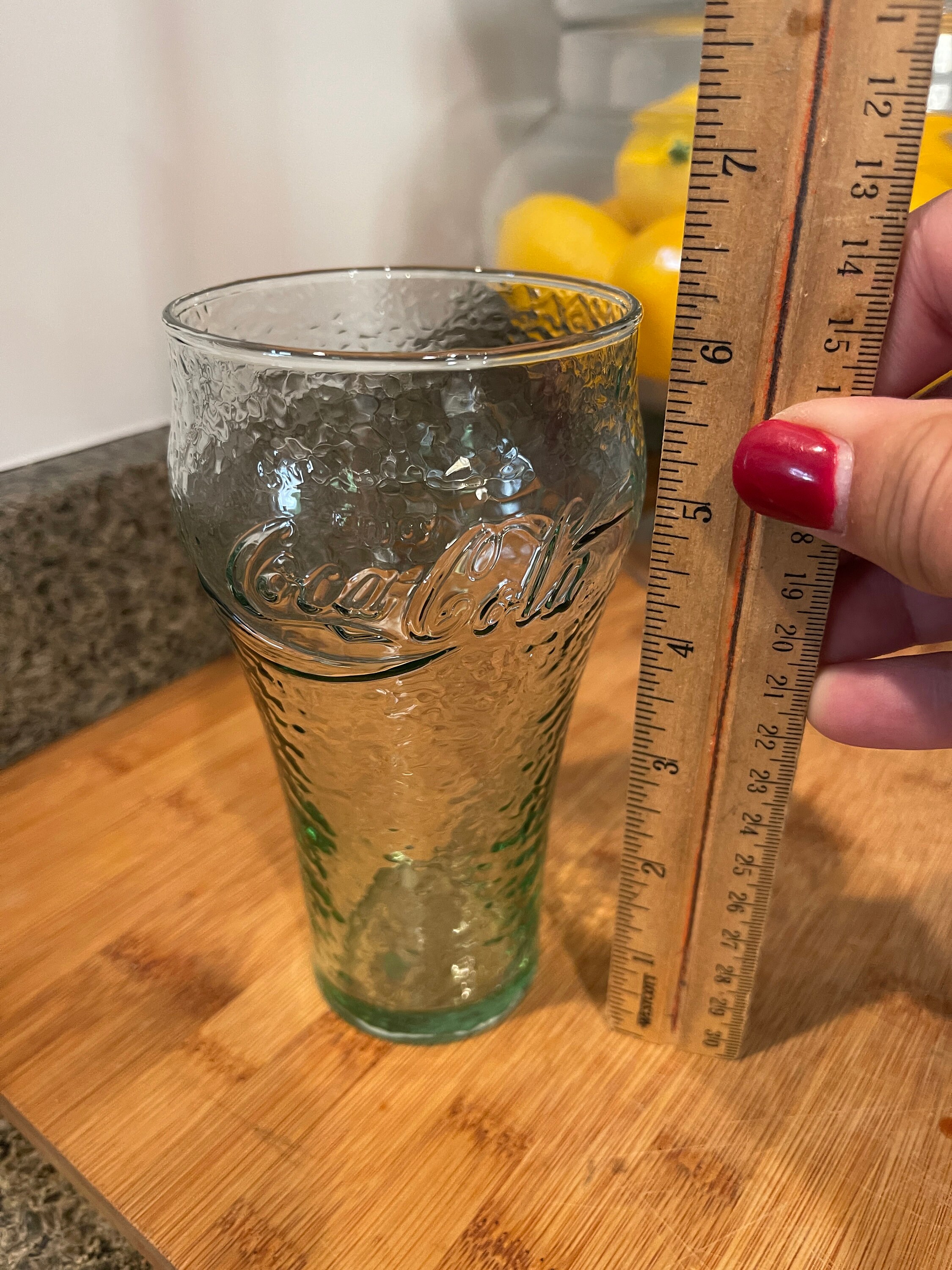 Classic Coca-cola Pebbled Green Glass, Collectible Vintage Coke Glass ...