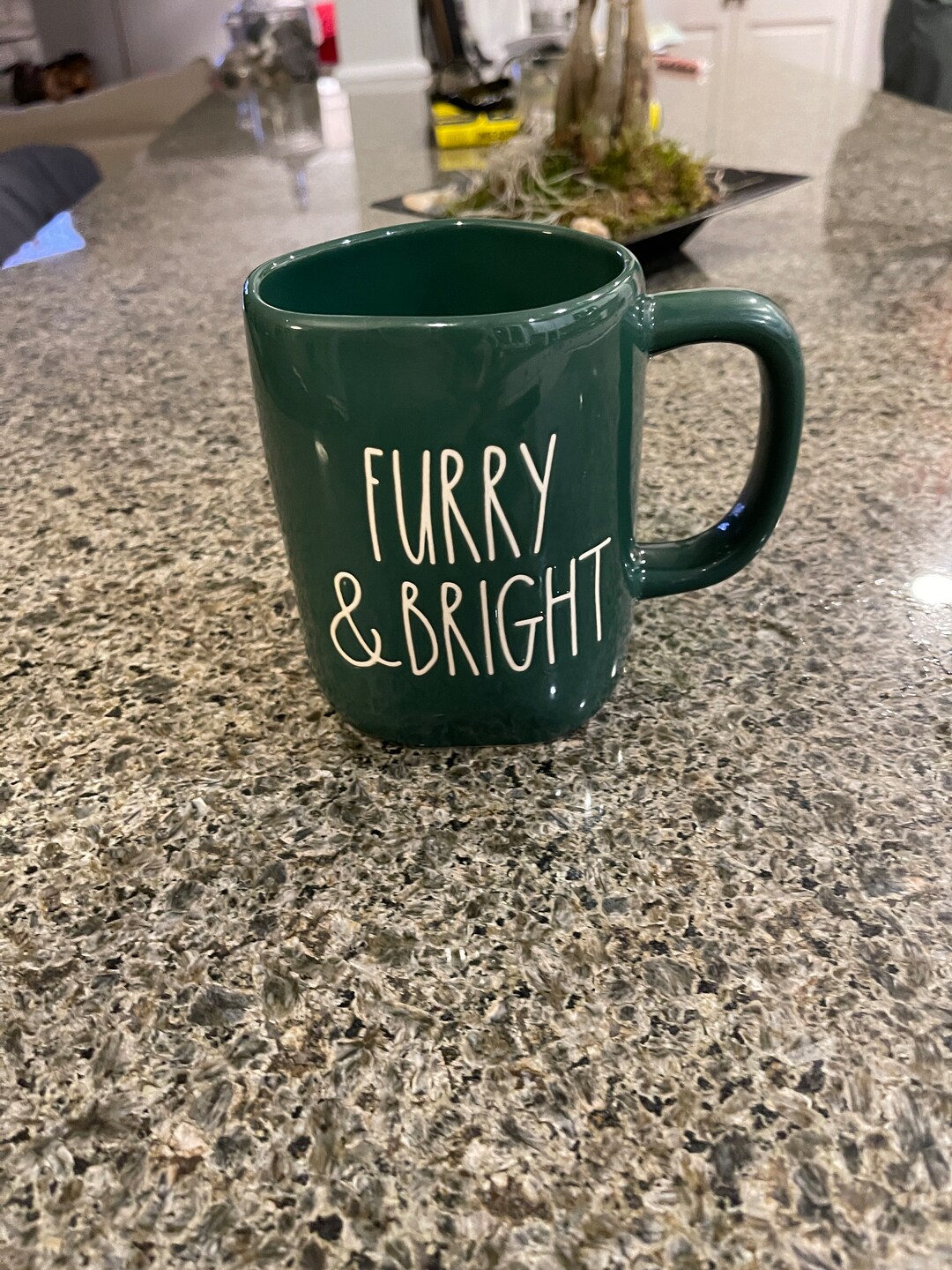 Rae Dunn Green "furry & Bright" Mug - Etsy