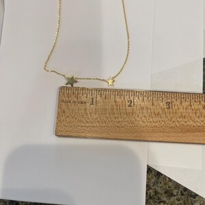 Gold Two Star Necklace, the Double Star Necklace, You Are a Star ...