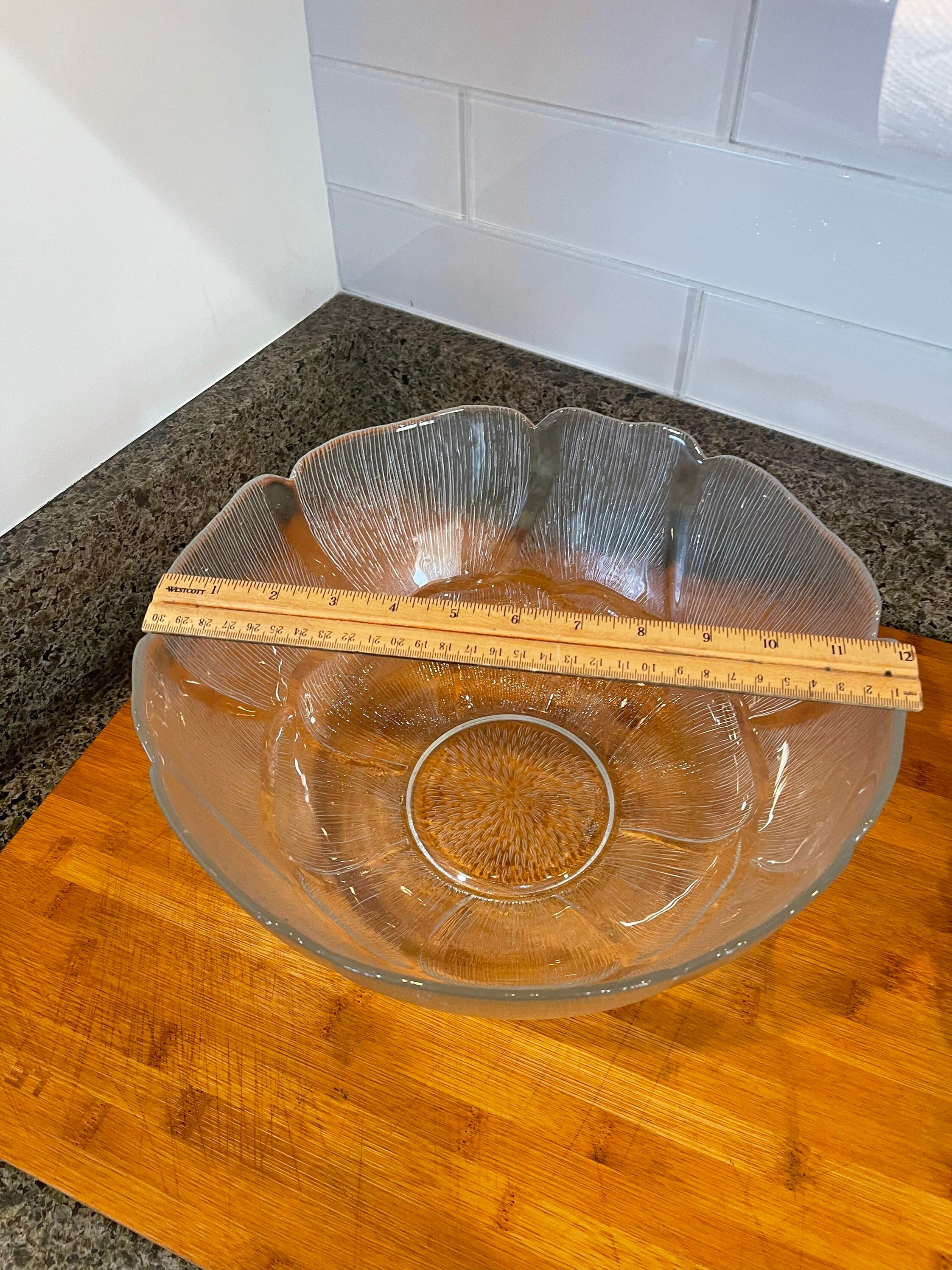 Arcoroc Fleur Bowl Large, Large Fleur Bowl 12 Inches, Large Glass ...