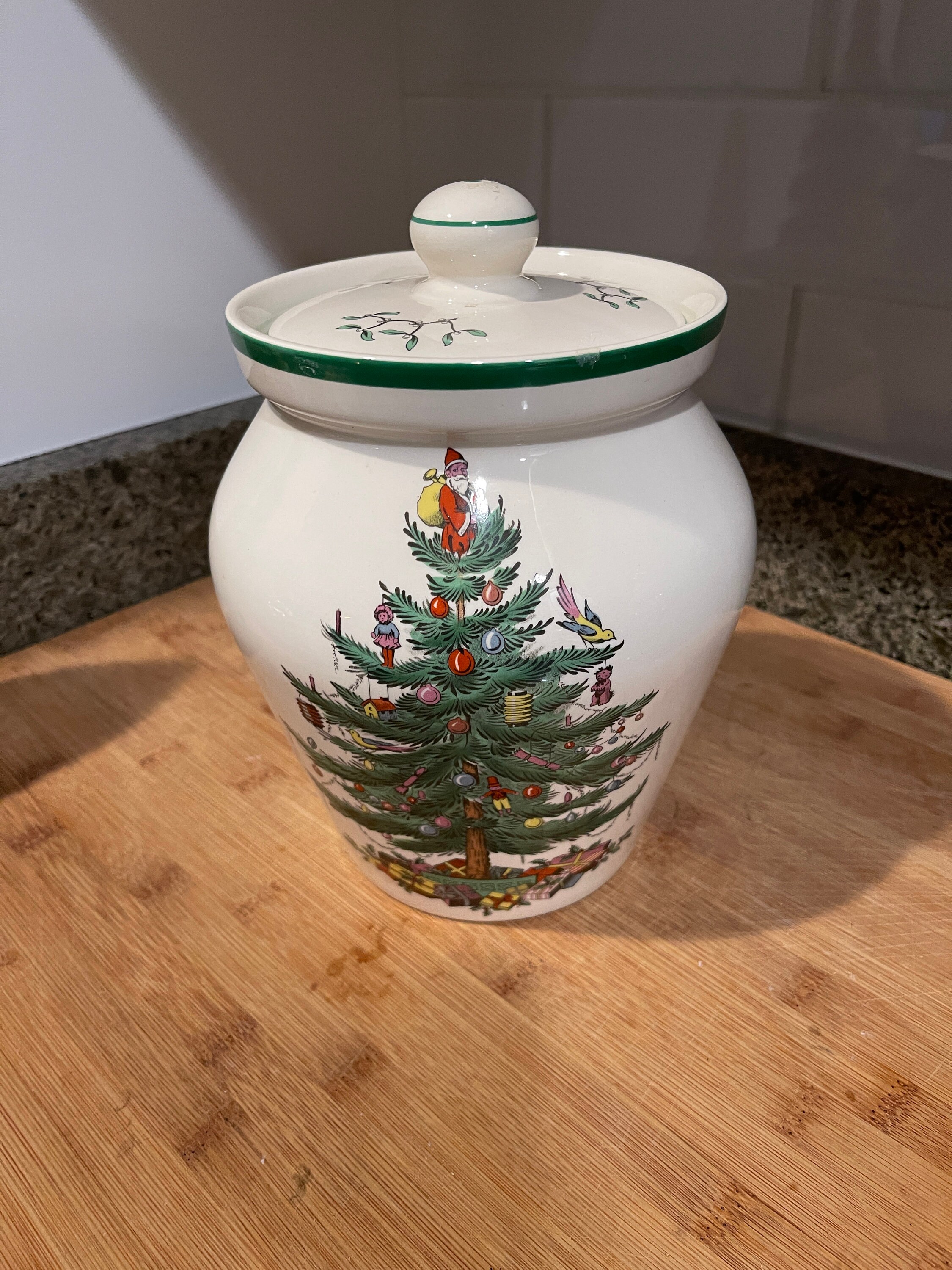 Spode Christmas Tree Canister Large, Collectible Spode Christmas Tree ...