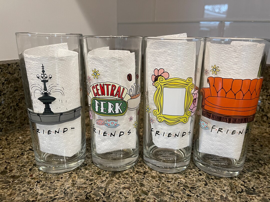 Friends TV Show Glassware, Highball Glasses Depicting Favorite Friends ...
