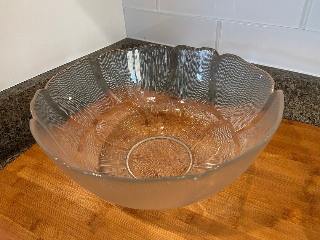 Arcoroc Fleur Bowl Large, Large Fleur Bowl 12 Inches, Large Glass ...
