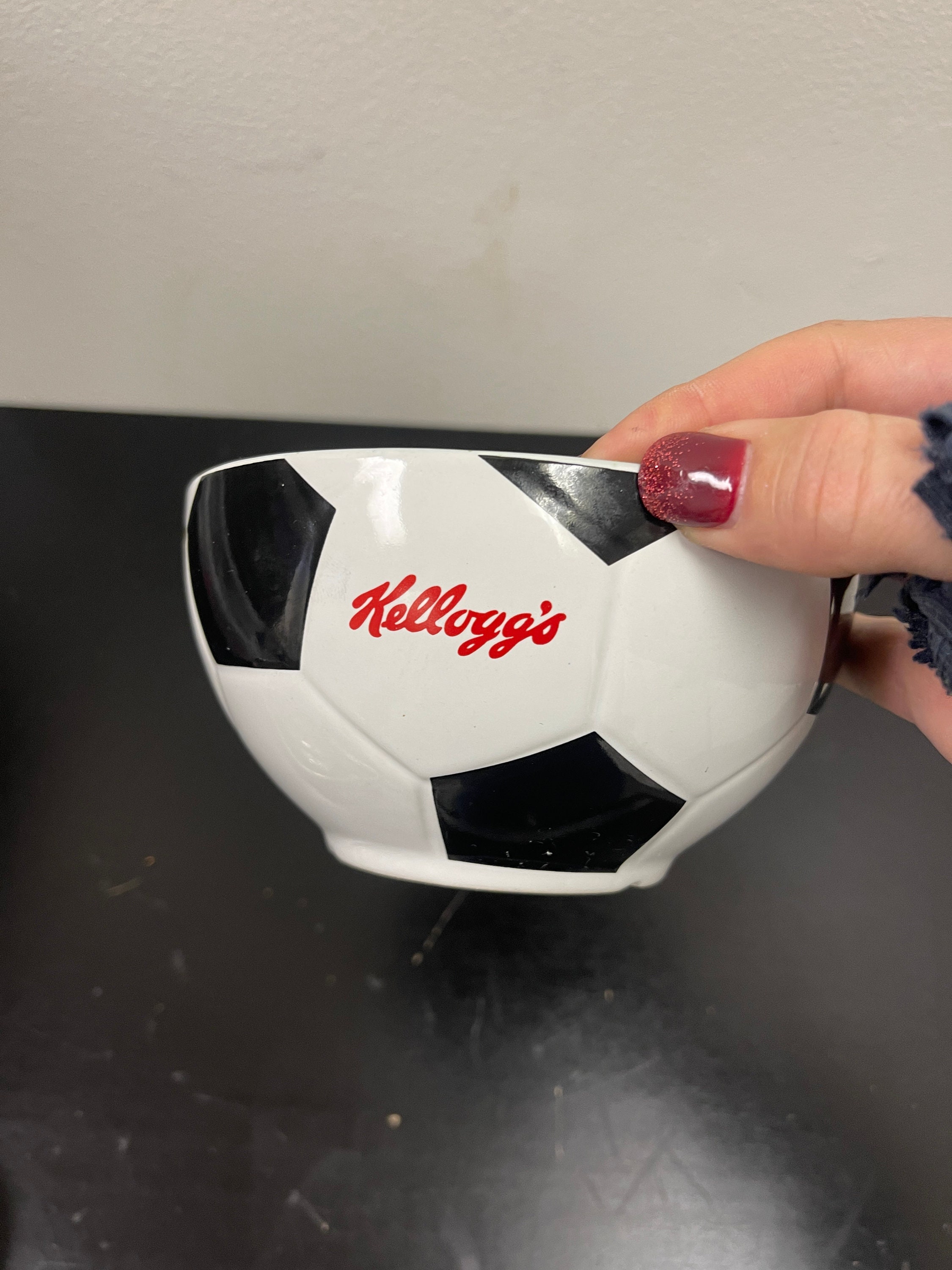 Kellogg's Cereal Bowl Soccer Football Green Inside, 2002 Kellogg's ...