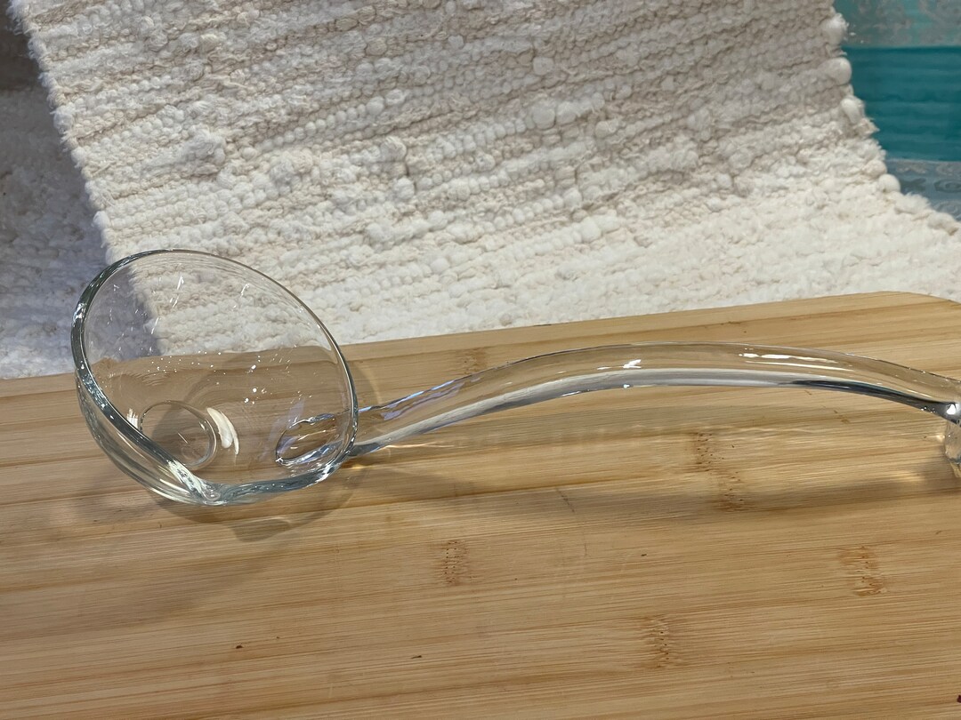 Glass Punch Bowl Ladle, Vintage Punch Bowl Ladle, Glass Ladle Perfect ...
