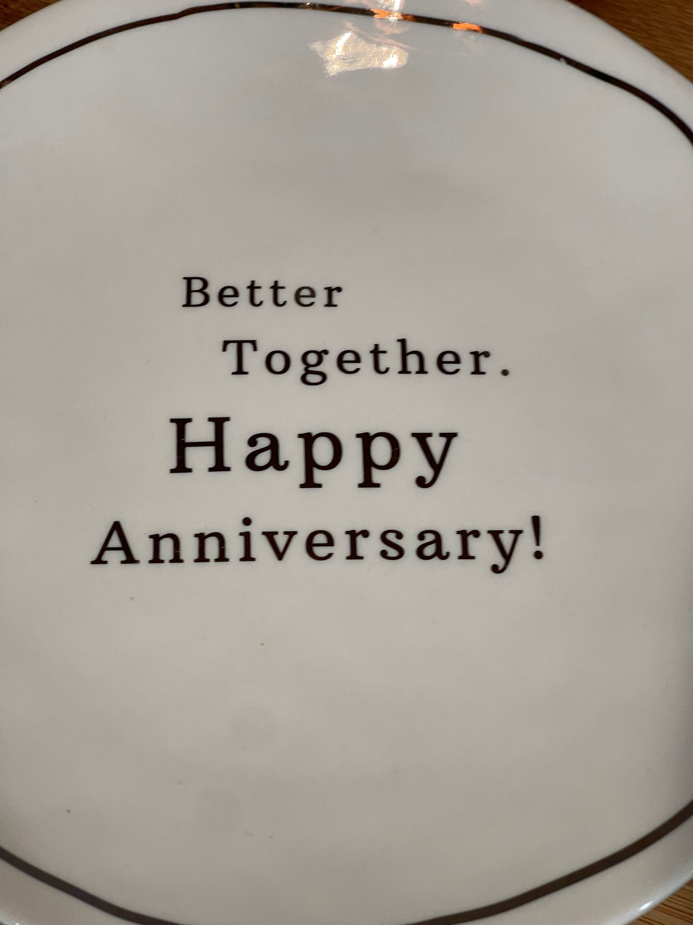 Better Together Happy Anniversary Plate, Happy Anniversary Cake Plate ...