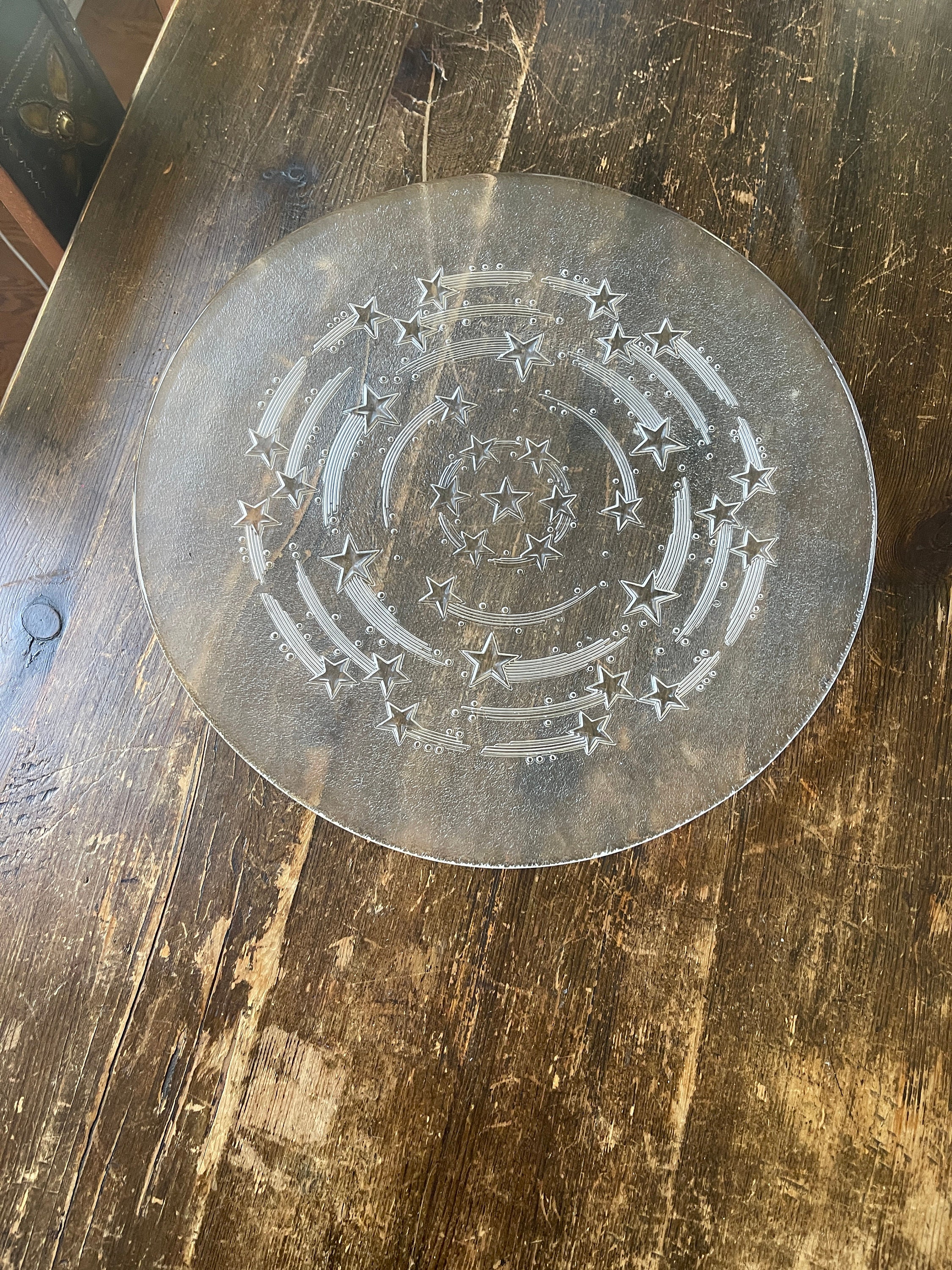 Italian Glass Shooting Star Plate Patriotic Star Platter - Etsy