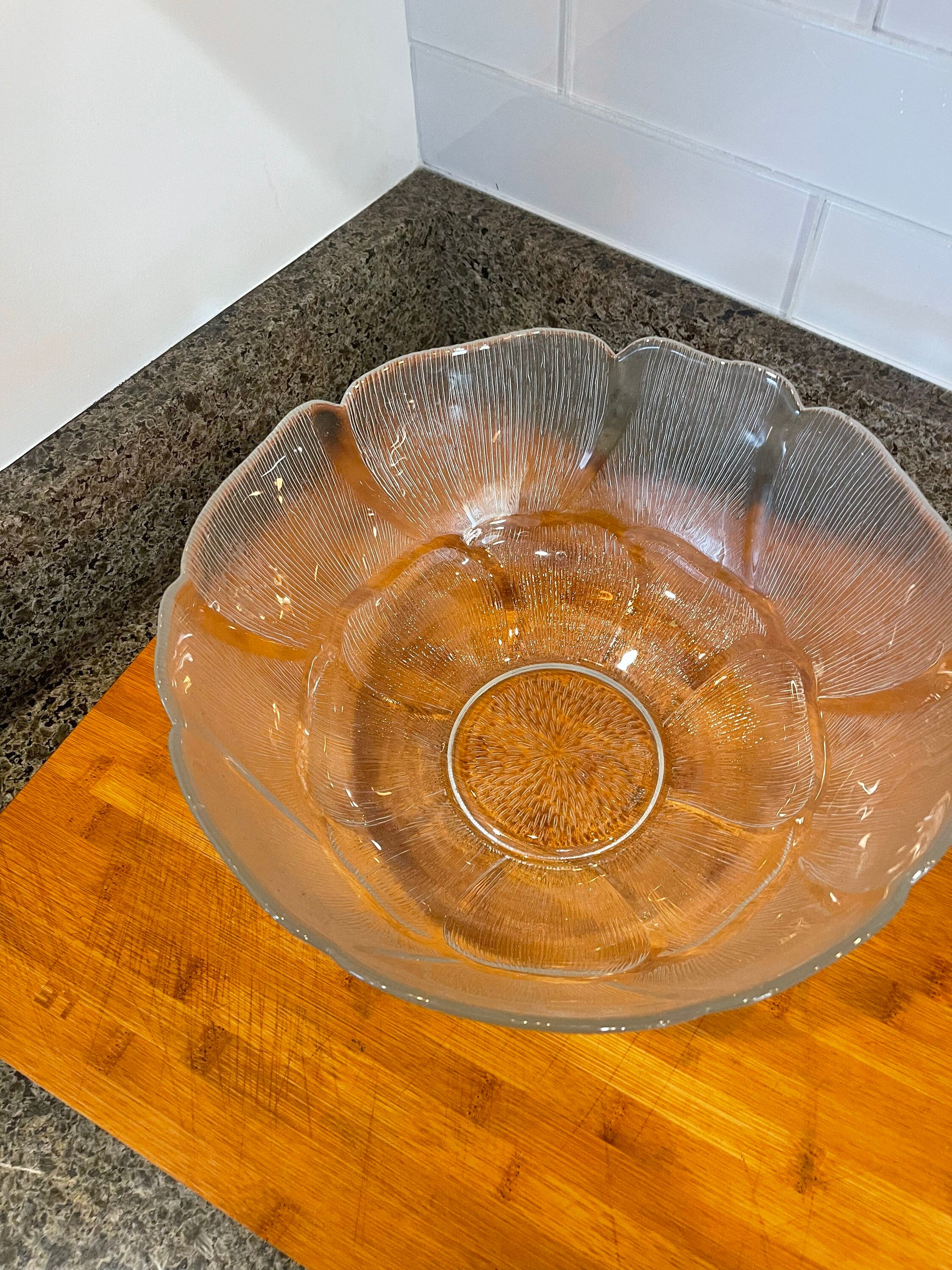 Arcoroc Fleur Bowl Large, Large Fleur Bowl 12 Inches, Large Glass ...