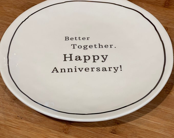 Better Together Happy Anniversary Plate, Happy Anniversary Cake Plate ...
