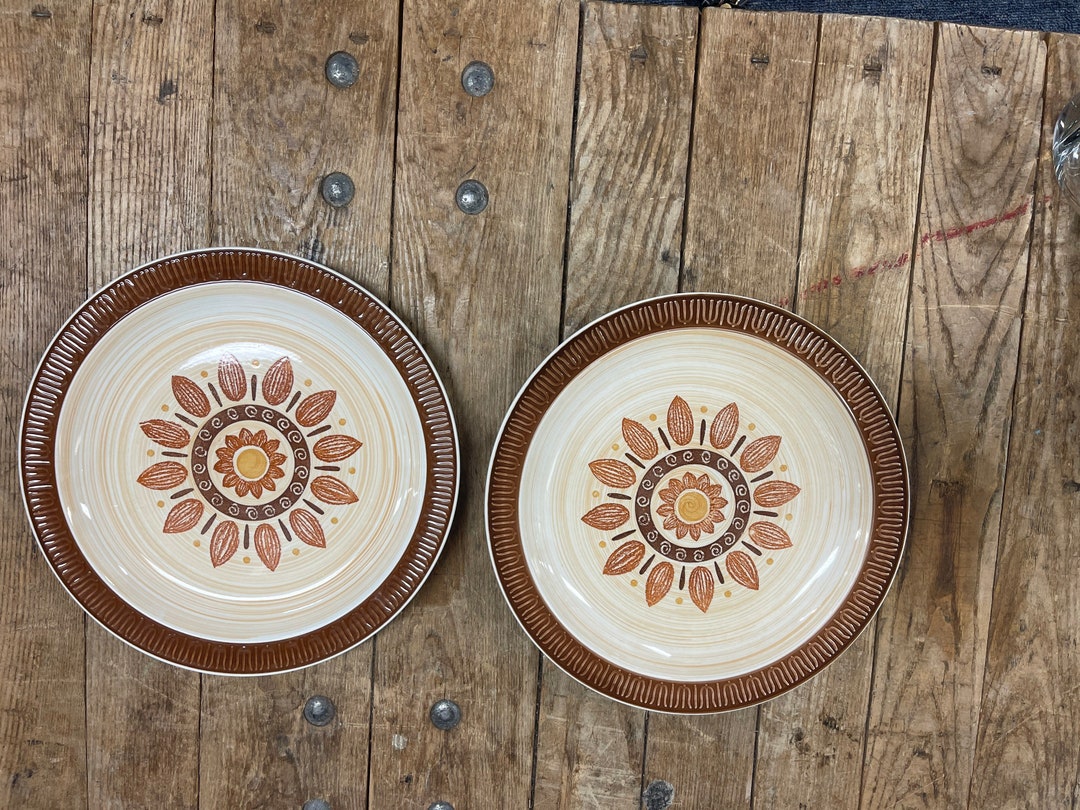Vintage Merida Ironstone Dinner Plates | Mid Century Japan Ceramic 10.5 ...