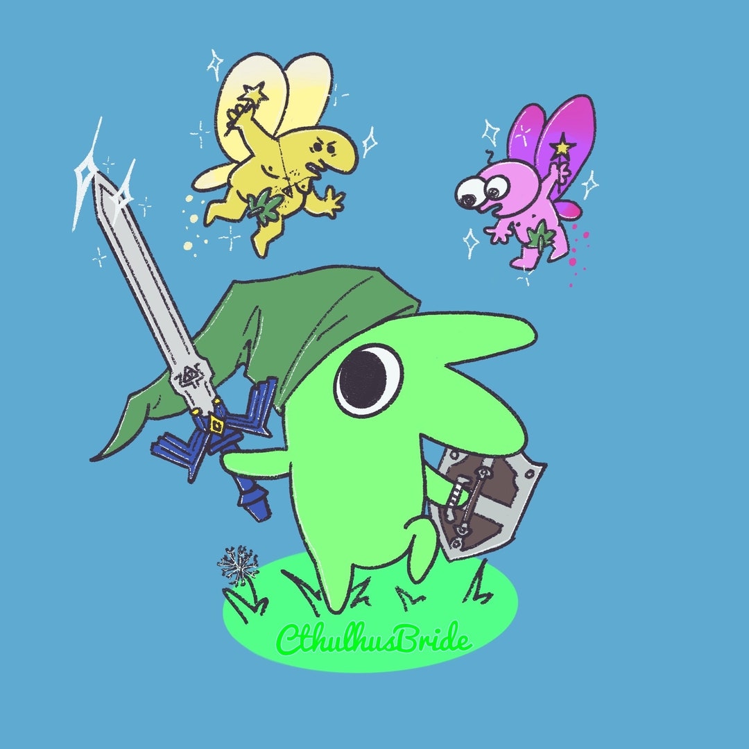 Glep X Zelda Holo Sticker, Smiling Friends, Glep, Pim, Charlie ...