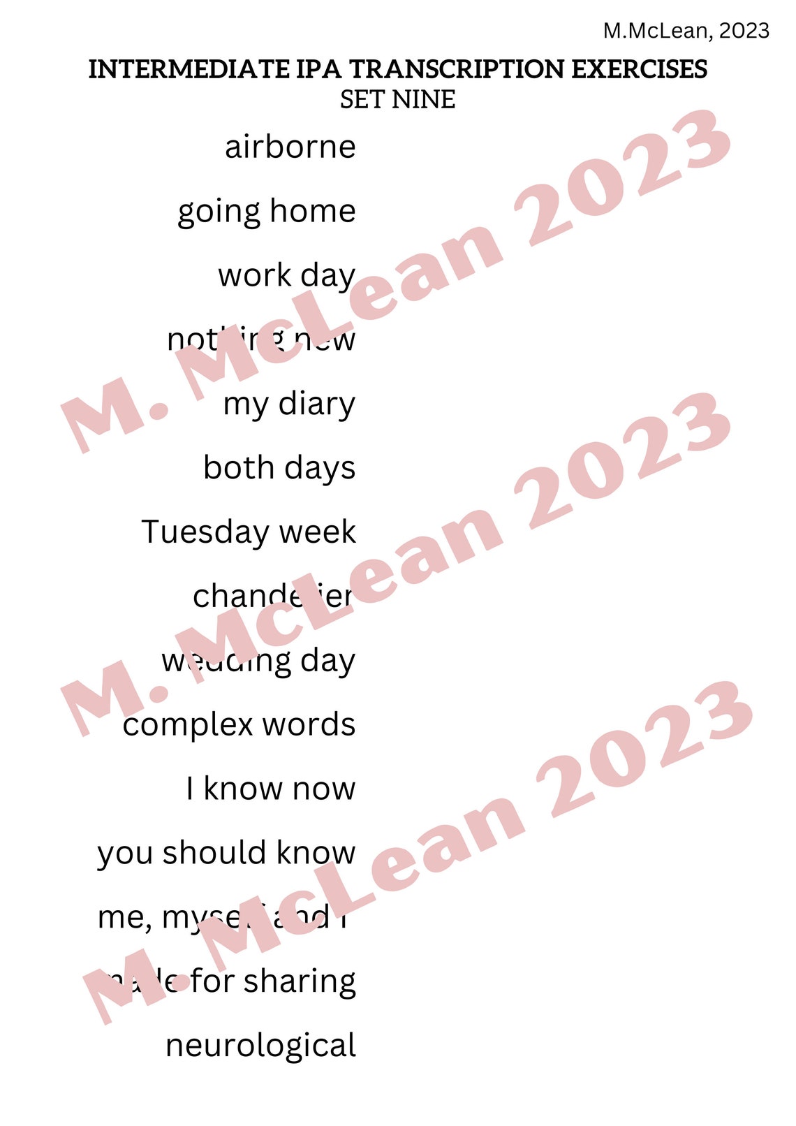 SLT/SLP IPA Intermediate Transcription Practise Levels 6-10 - Etsy