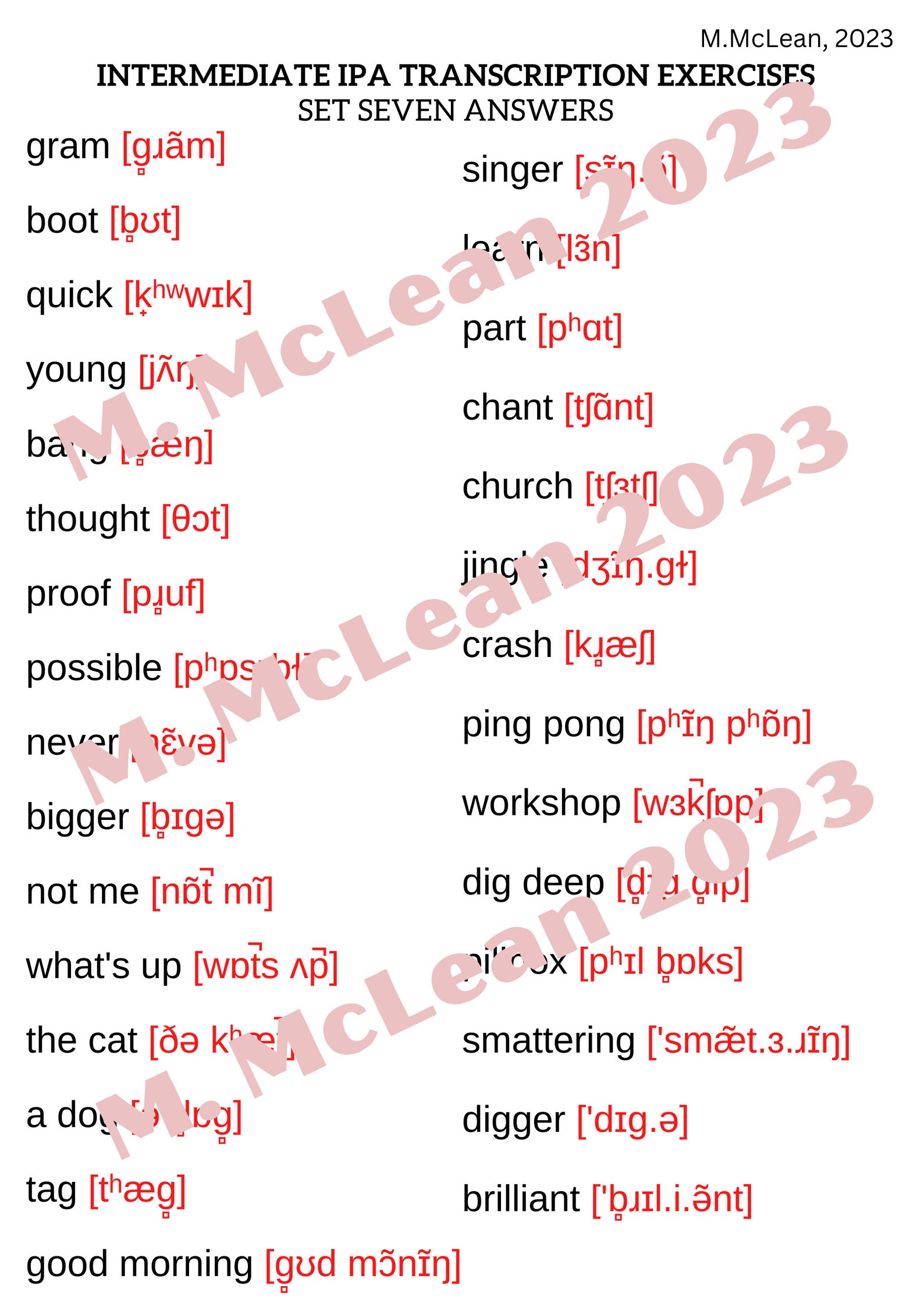 SLT/SLP IPA Intermediate Transcription Practise Levels 6-10 - Etsy
