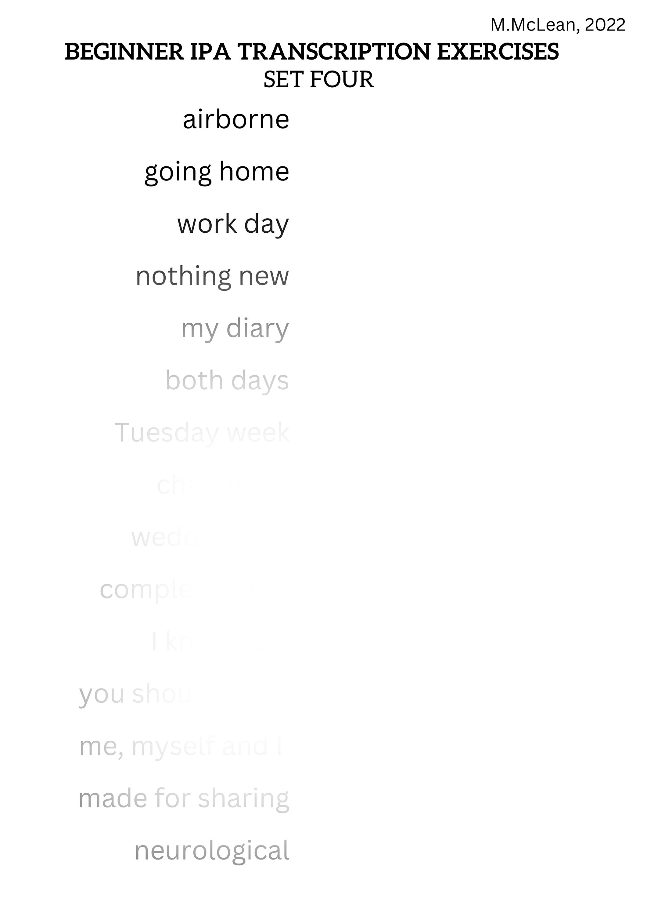 SLT IPA Transcription Practise Workbook With Answers - Etsy