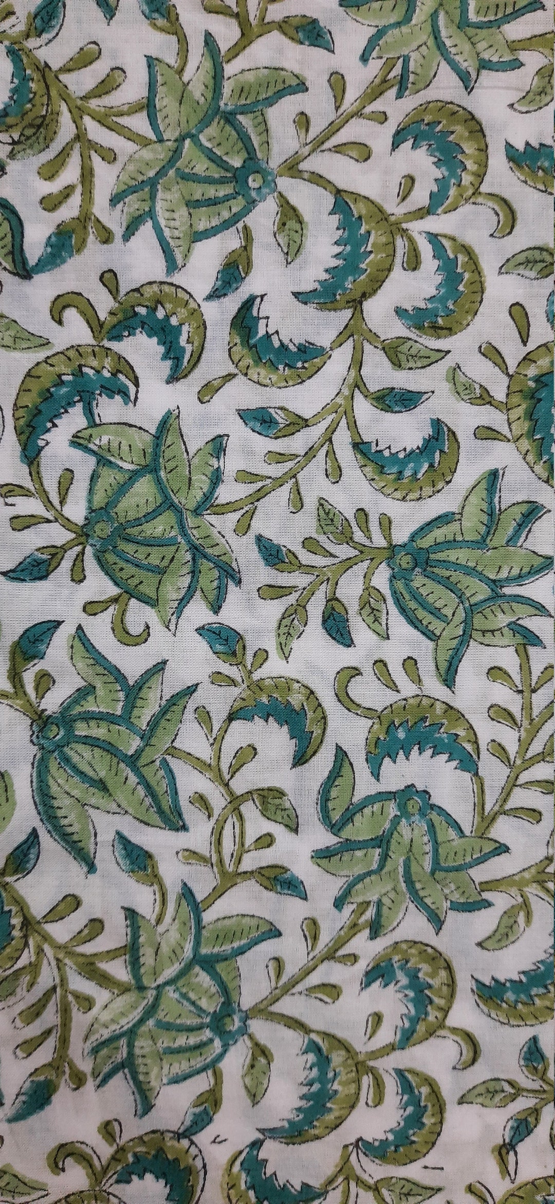 Indian Red Print Block Running Fabric Dress Making Printed Sanganeri ...