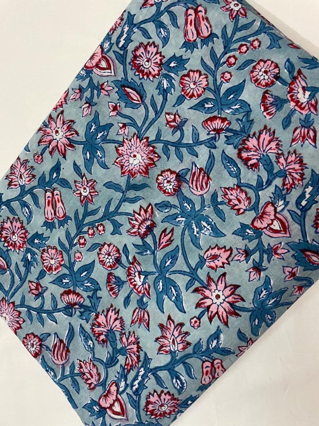 Hand Block Fabric, Upholstery Fabric, Indian Hand Block Print Cotton ...