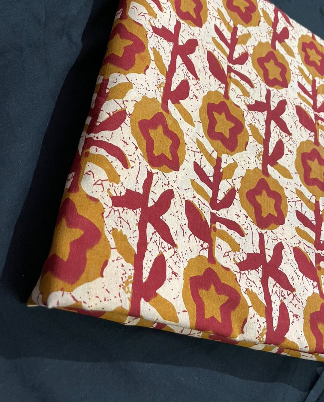 Bagaru New Handblock Fabrics Dress Fabric Handmade Flower Design Fabric ...