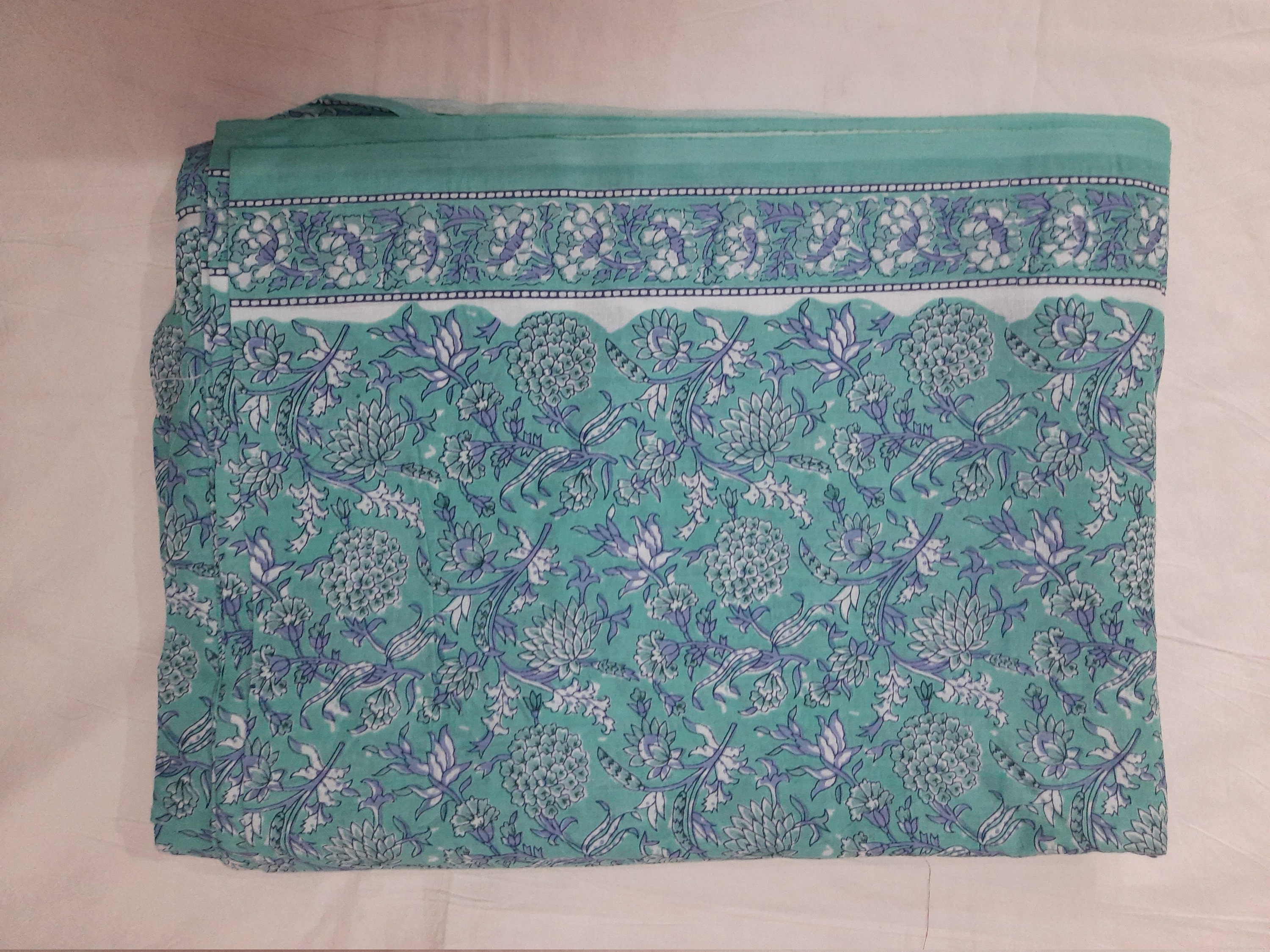 Indian Handmade Hand Block Cotton Fabric Sanganeri Print Dress - Etsy