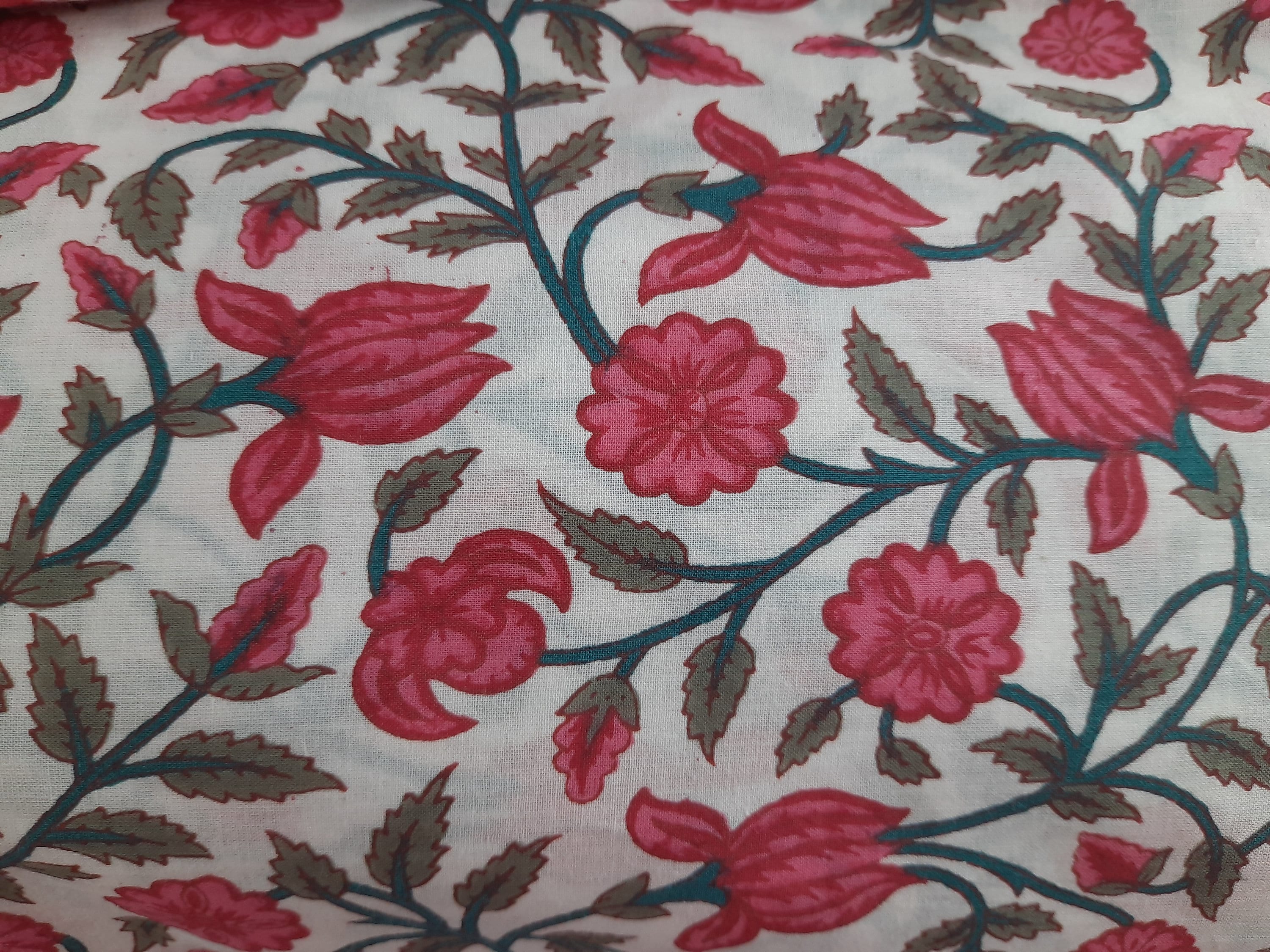 Cotton Floral Print Indian Cotton Fabric Robe Cotton Fabric | Etsy