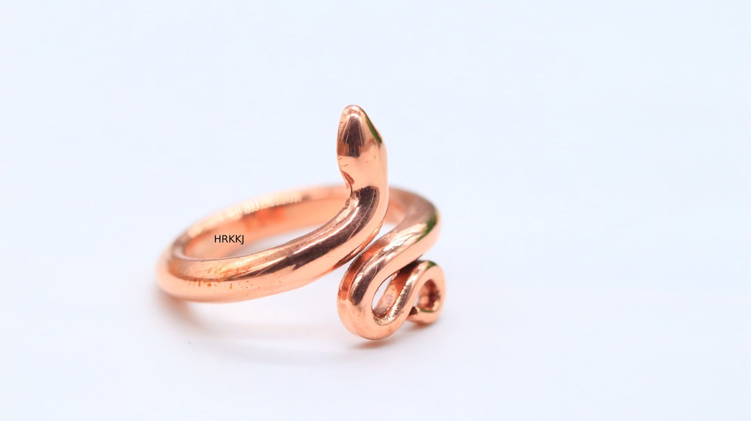 Handmade Solid Copper Snake Ring Adjustable Yoga Meditation - Etsy