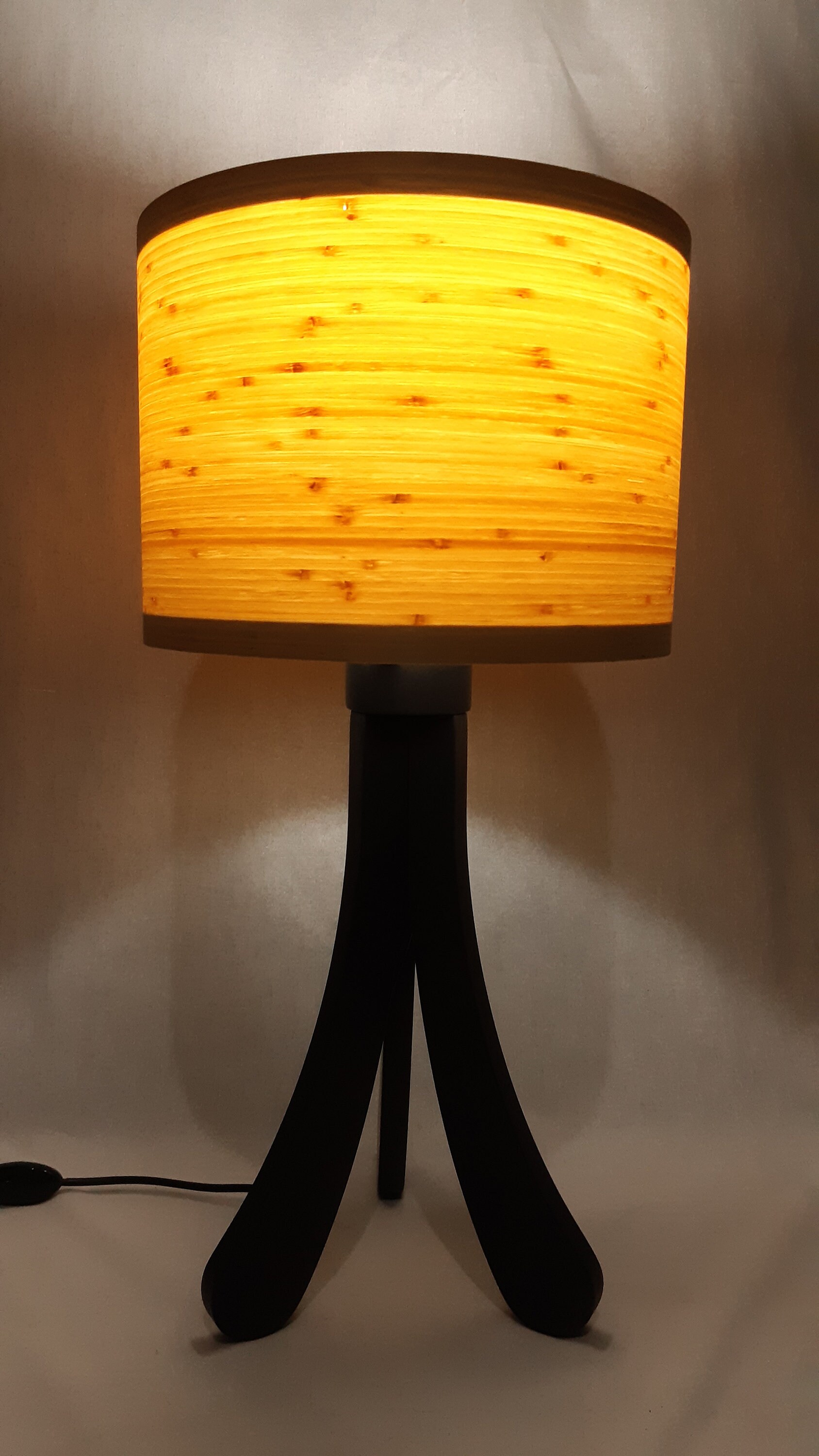 Table Lamp. Natural Bamboo Desk Lamp. Bedside Lamp. Unique Handmade ...