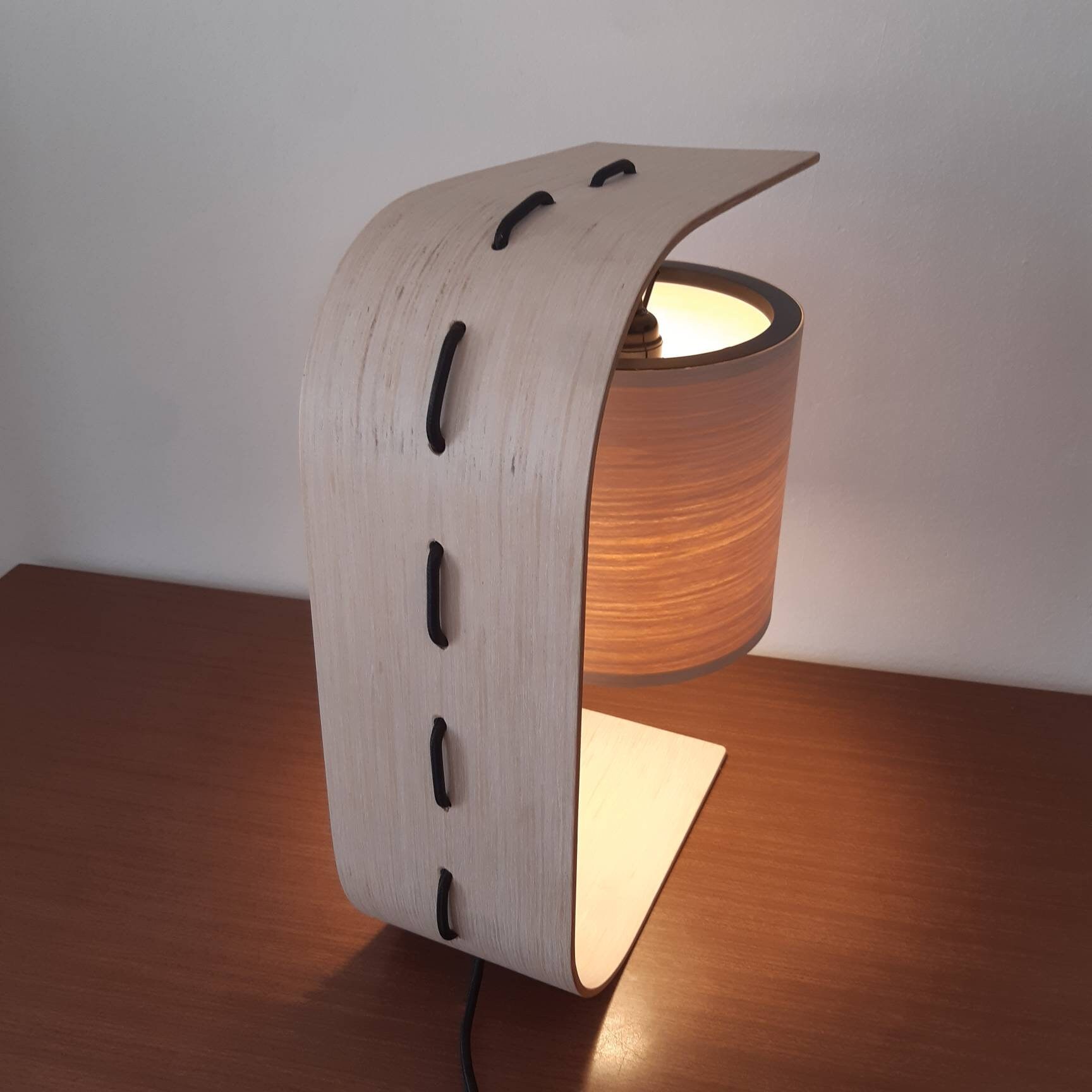 C Lamp. Table Lamp. Natural White Oak. Desk Lamp. Bedside - Etsy UK