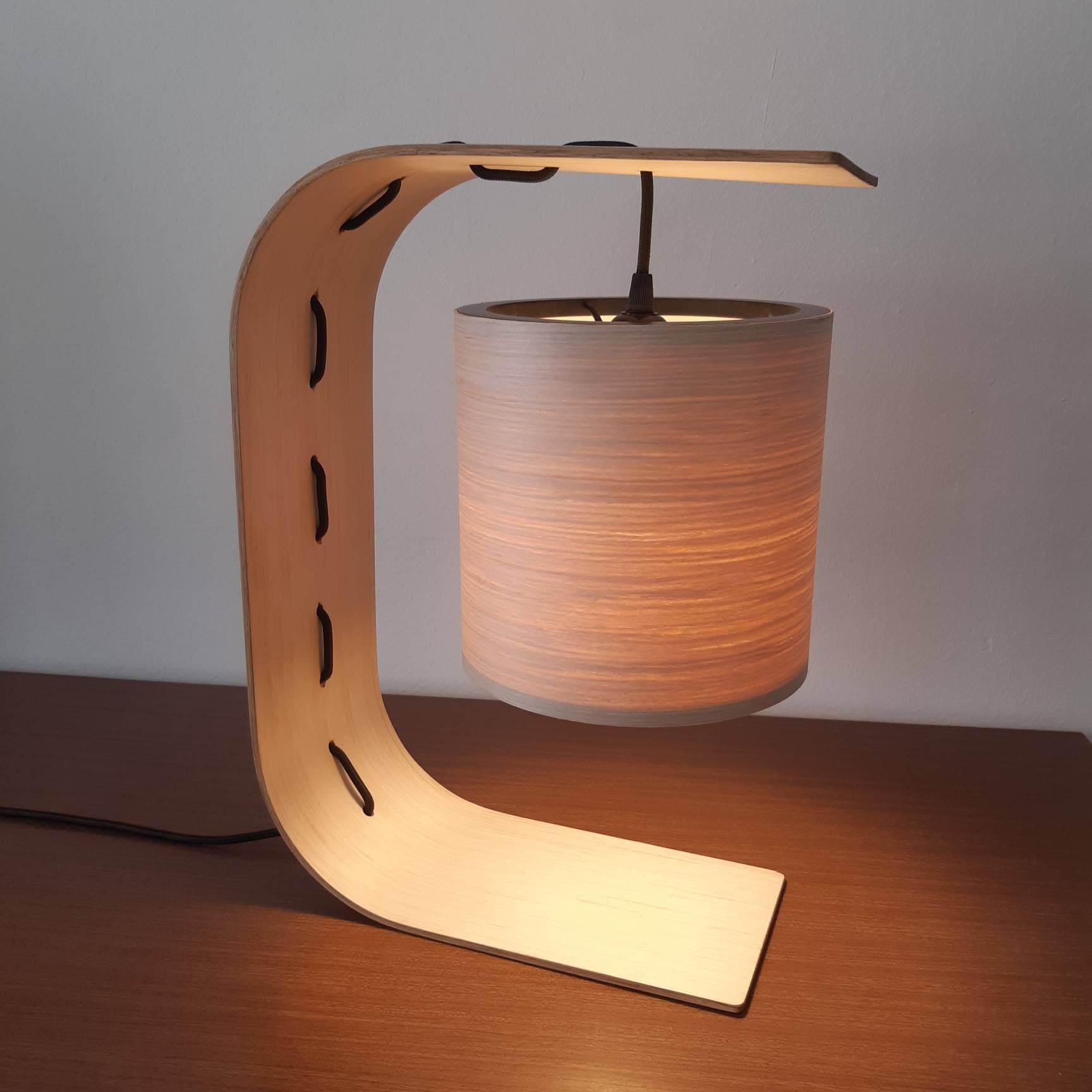 C Lamp. Table Lamp. Natural White Oak. Desk Lamp. Bedside Lamp. Unique ...