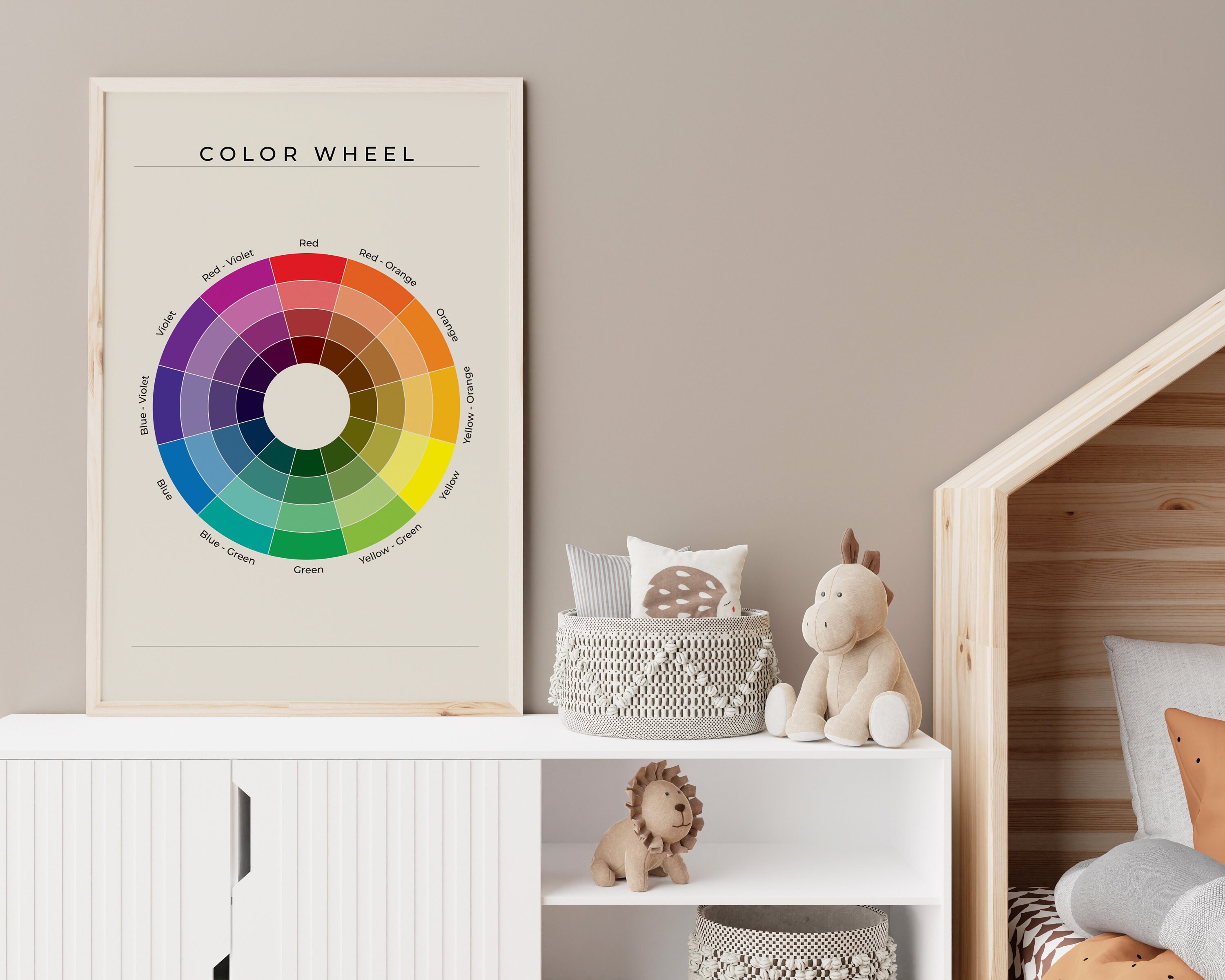 Color Wheel on Sand | American English | Digital Printable Educational ...