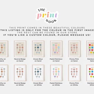 Shapes Earthy on Sand Digital Printable Educational Poster Montessori ...