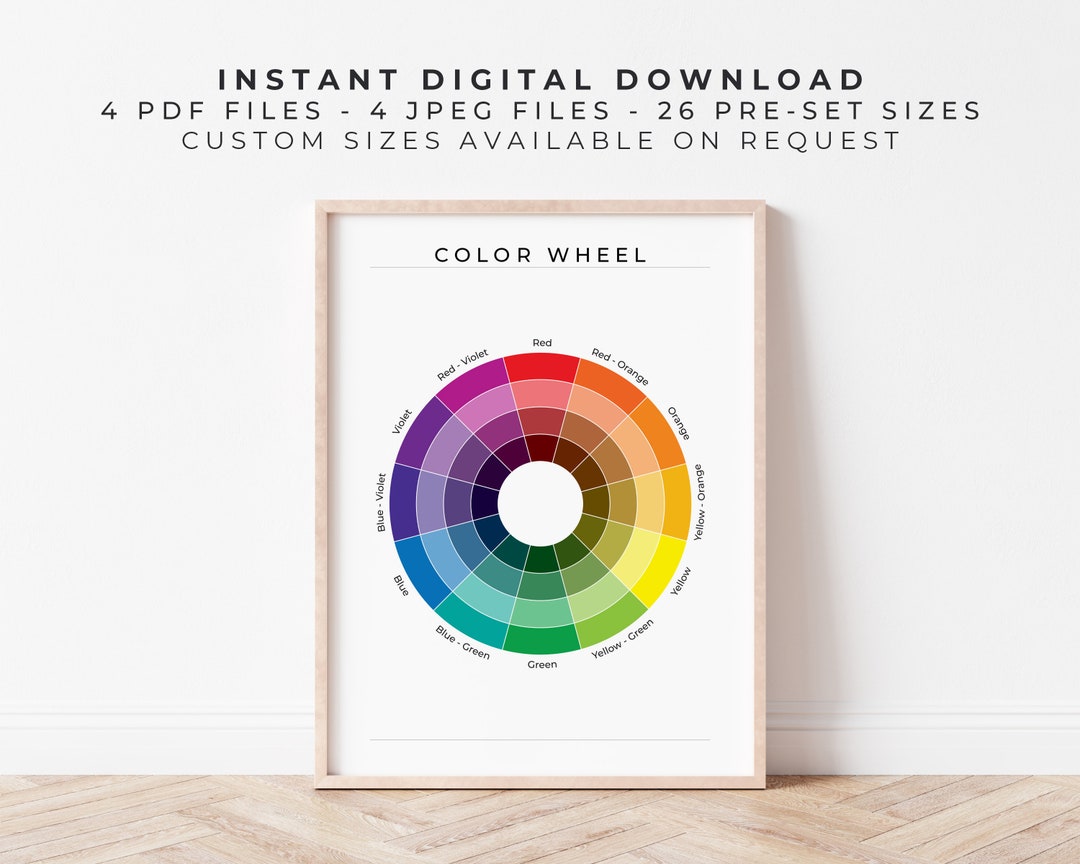 Color Wheel on White | American English | Digital Printable Educational ...