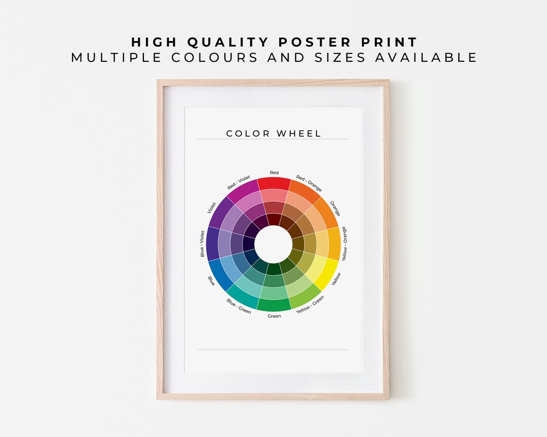 Color Wheel Poster Print American English Digital - Etsy