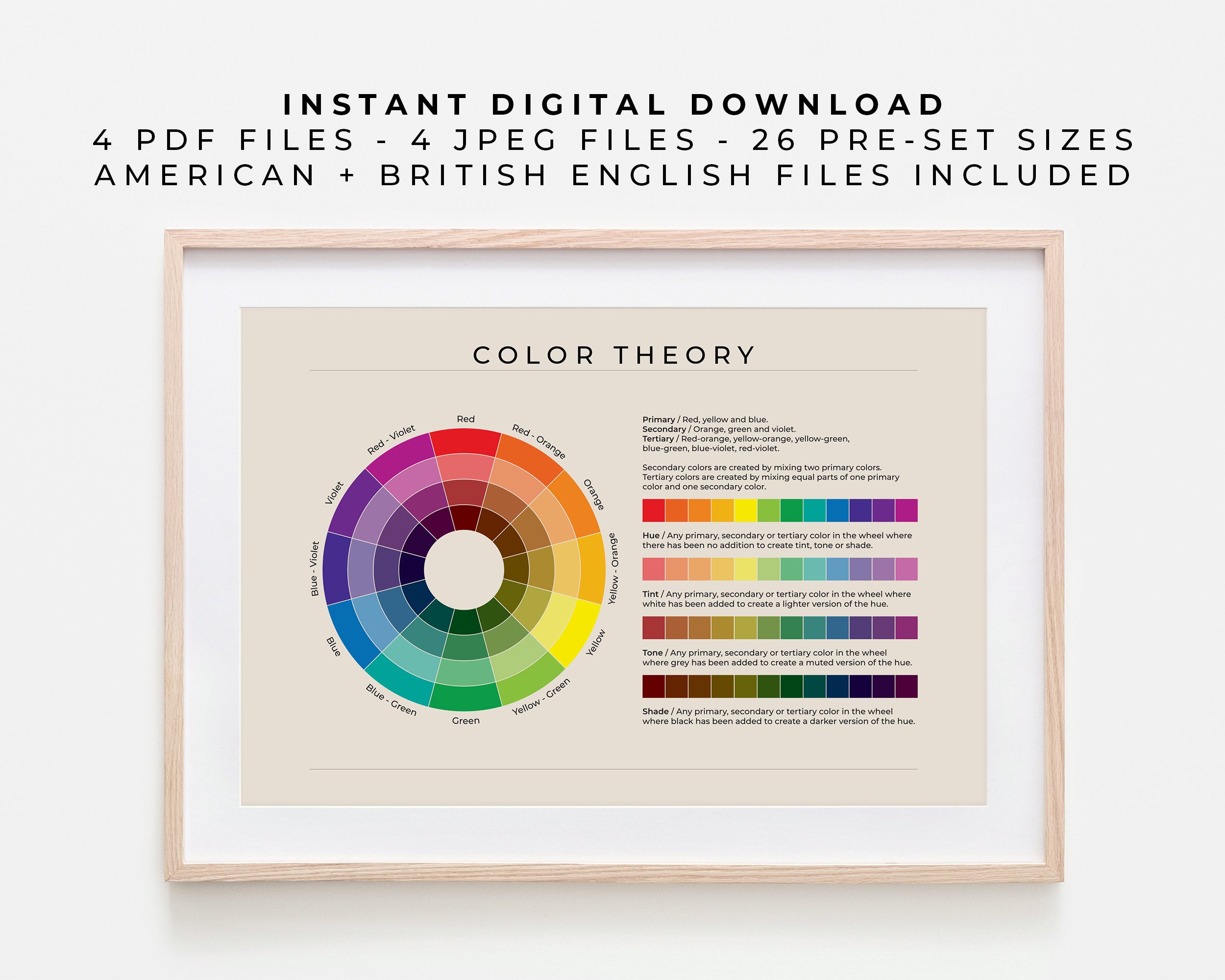 Tertiary Color Wheel Chart