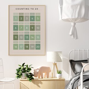 Counting to 20 Evergreen on Sand Digital Printable Educational Maths ...