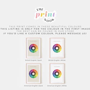 Color Wheel on Sand | American English | Digital Printable Educational ...